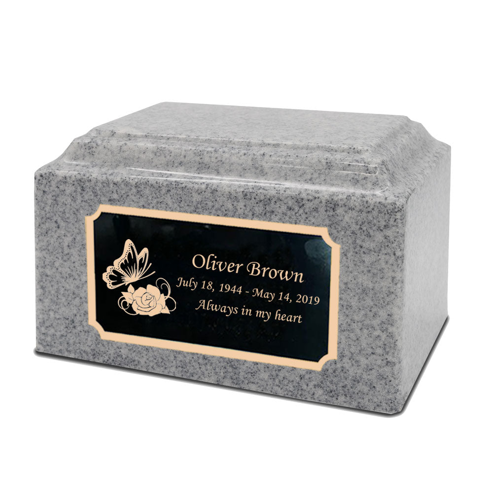 Granite Gray Grace Cultured Granite Urn - IUCM701| Infinityurns