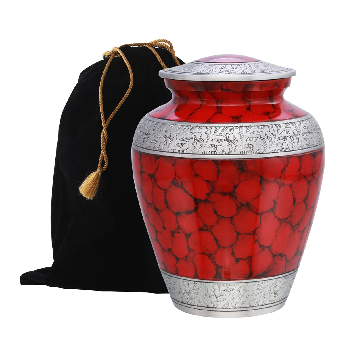 Modest Series - Elite Cloud Red & Silver Cremation Urn - IUAL120-Red ...