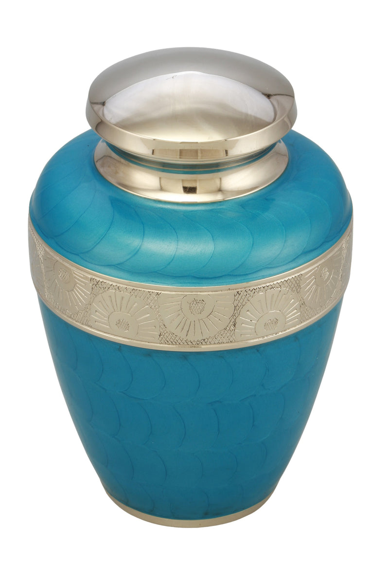 Sparta Sky Blue Cremation Urn - IURG130-Blue| Infinityurns