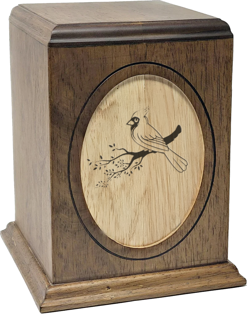Woodland Oval Cardinal Cremation Urn - Large - IUWC303| Infinityurns