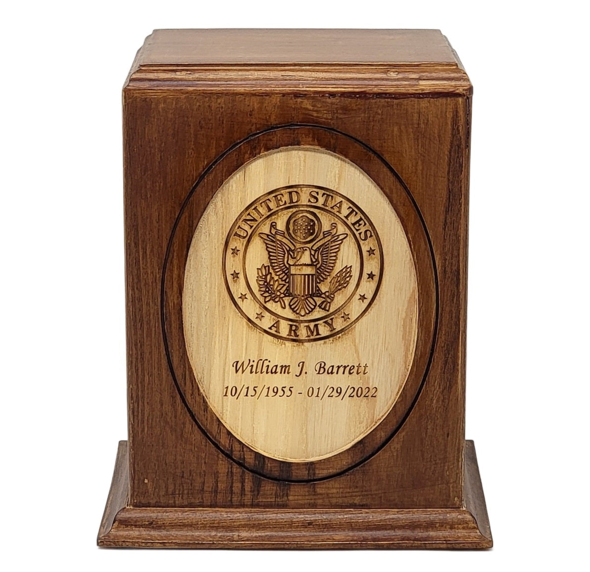 Woodland Oval Army Cremation Urn - Large - IUWC306| Infinityurns