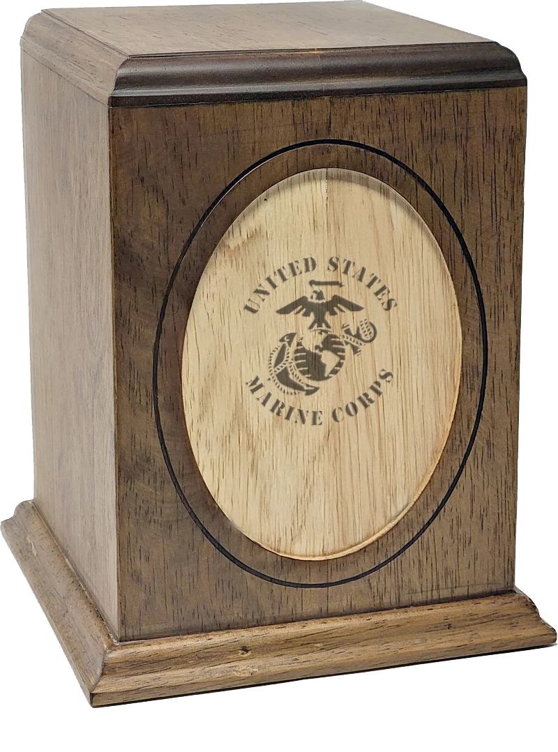 Woodland Oval Marine Corps Cremation Urn - Large - IUWC309| Infinityurns
