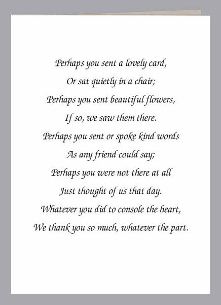 Sweet Poem Acknowledgment Card - ST104-AK| Infinityurns