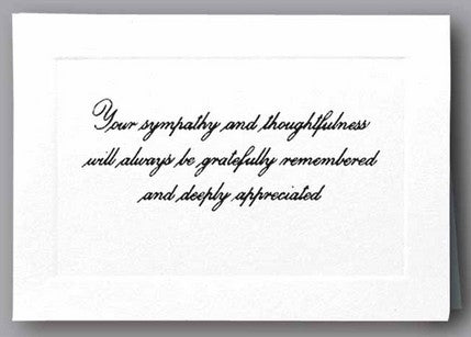 Sympathy and Thoughtfulness Raised Acknowledgment- ST192-AK| Infinityurns
