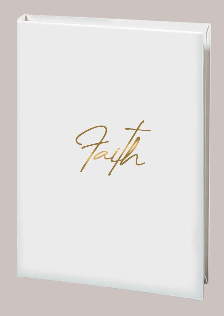 Faith Memorial Guest Book - 6 Ring-STGR109-White| Infinityurns