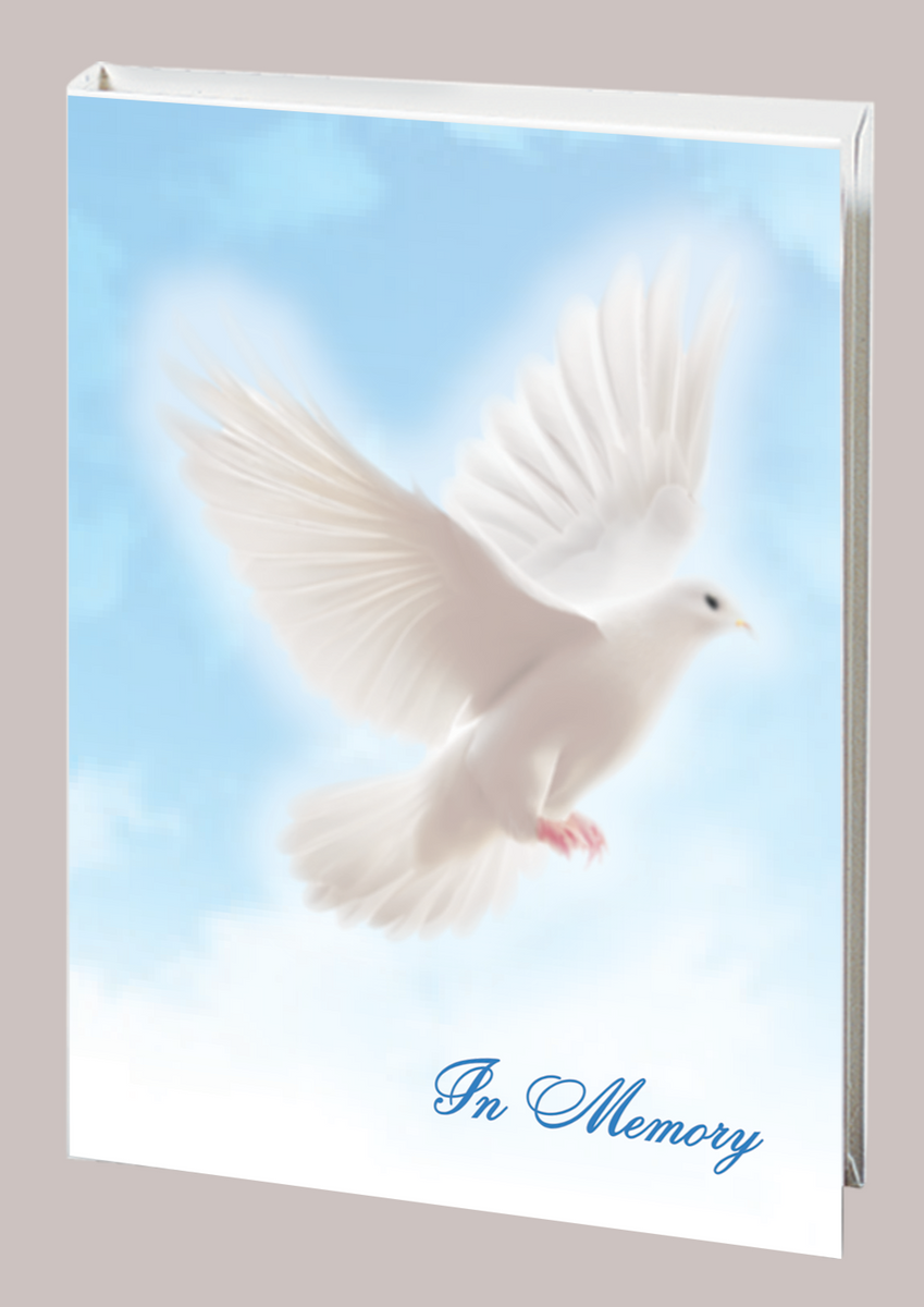 Flying Dove Memorial Guest Book - 6 Ring - STPR106| Infinityurns