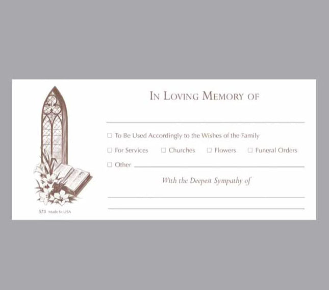 Memorial Envelope - Church Window - IUENV-573| Infinityurns