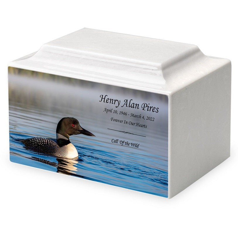 Grace Printed Cultured Marble Urn - CMLOON100| Infinityurns