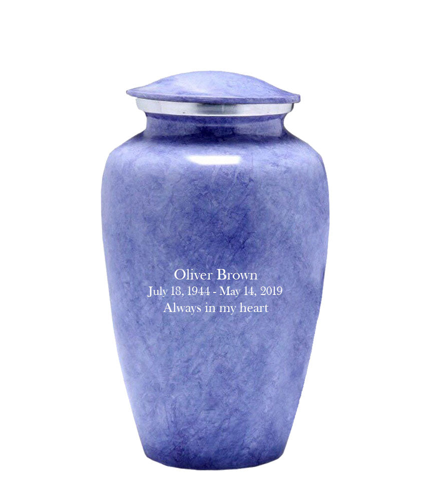 Modest Series - Violet Marble Cremation Urn - IUAL142| Infinityurns