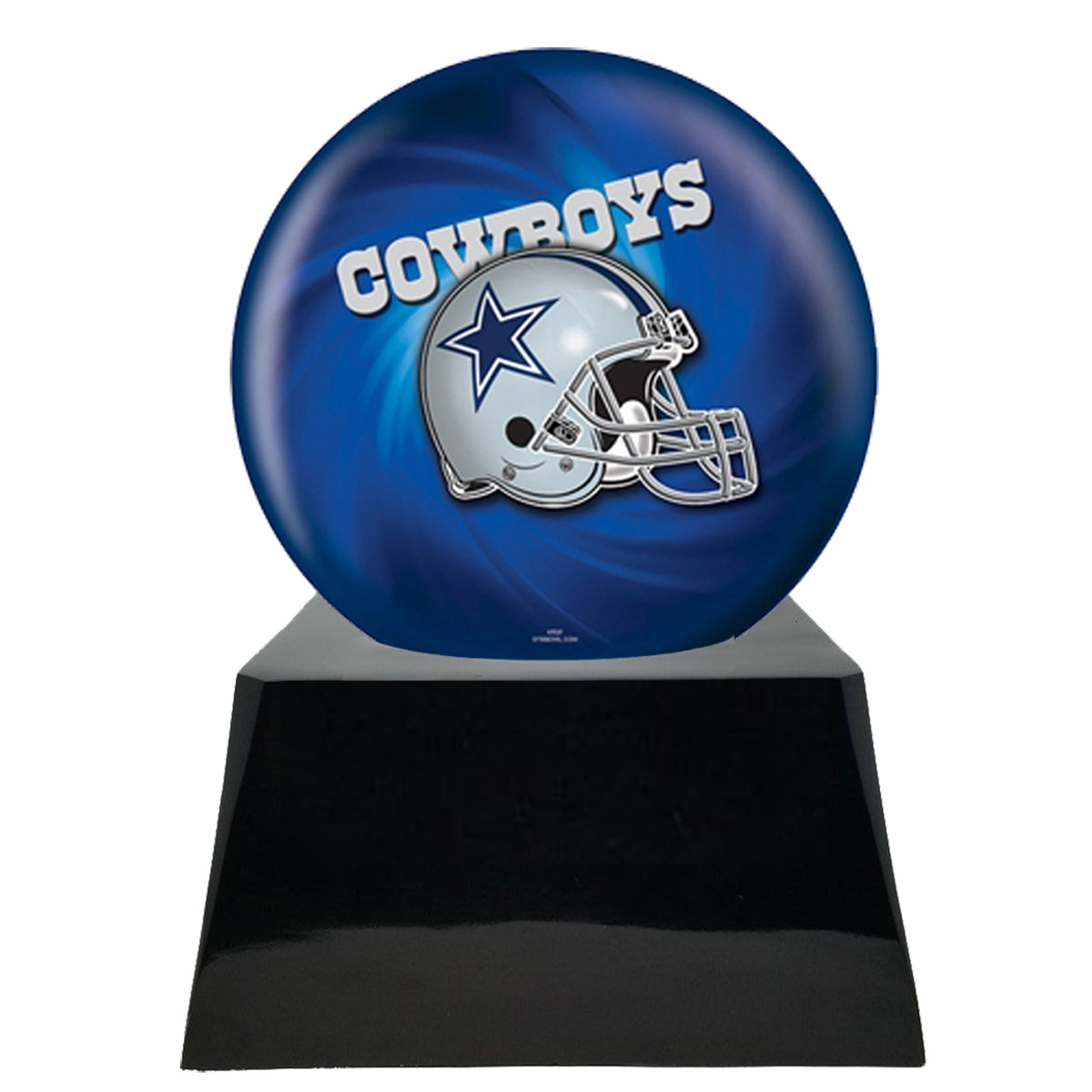 Football Trophy Urn Base with Optional Dallas Cowboys Team Sphere NFL ...