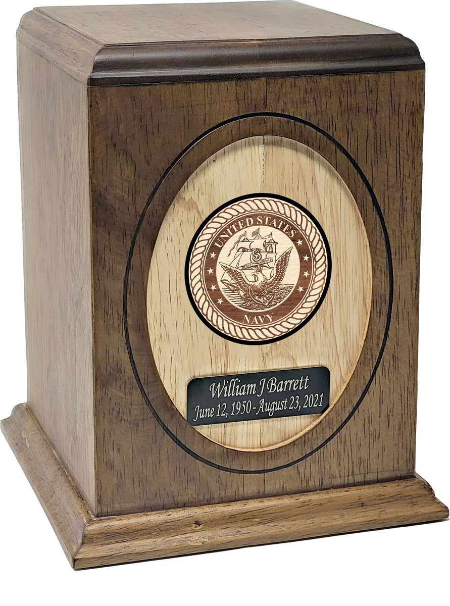 Military Series - United States Navy Wooden Cremation Urn - IUWDMI138 ...