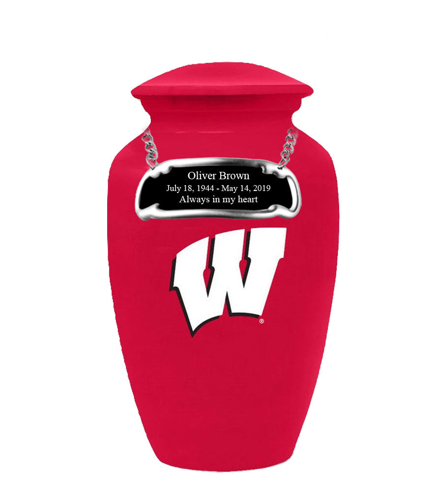 Fan Series - University of Wisconsin Badgers Red Memorial Cremation Ur ...