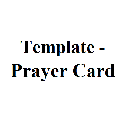 Template - Prayer Card| Infinityurns